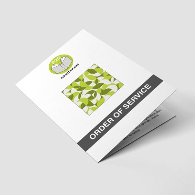 Order Of Service Printing | Quick & Easy Ordering - Print2Demand